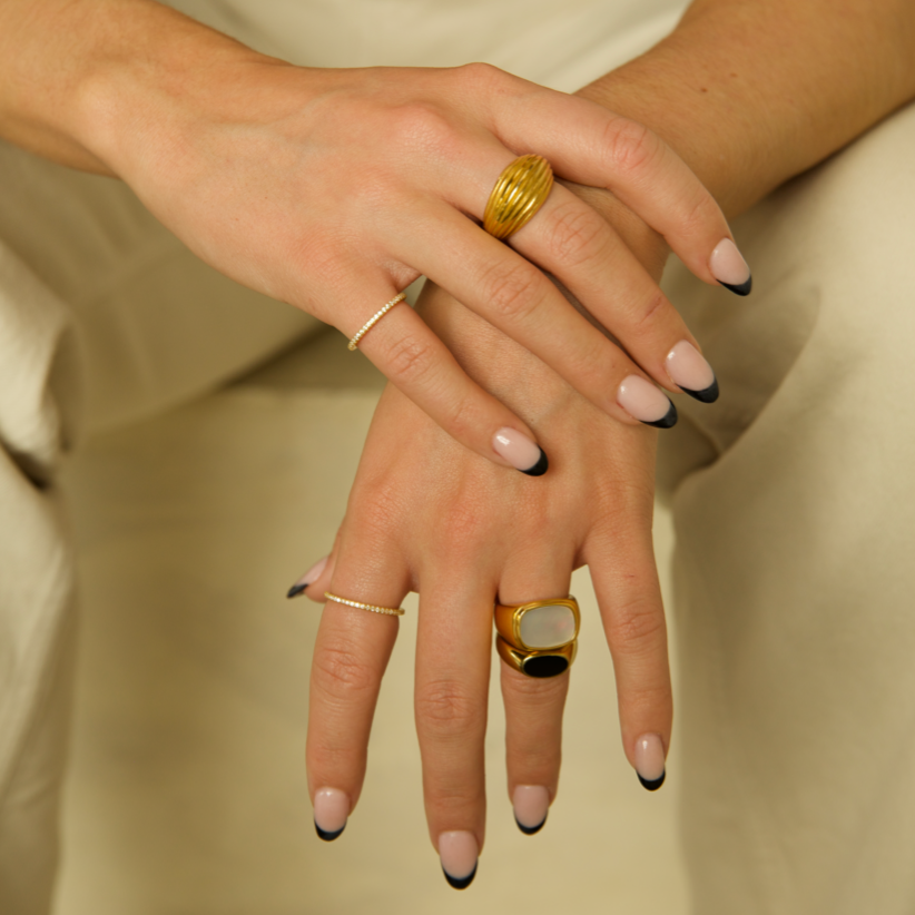 Kerry Black Enamel Ring | Jooel – JOOEL